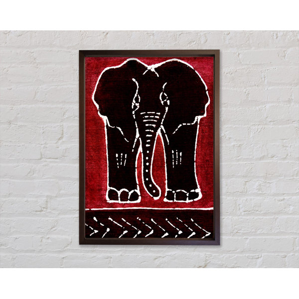 Bright Star Aborigine Elefant - Einzelner Bilderrahmen Kunstdrucke auf Leinwand | Wayfair.de